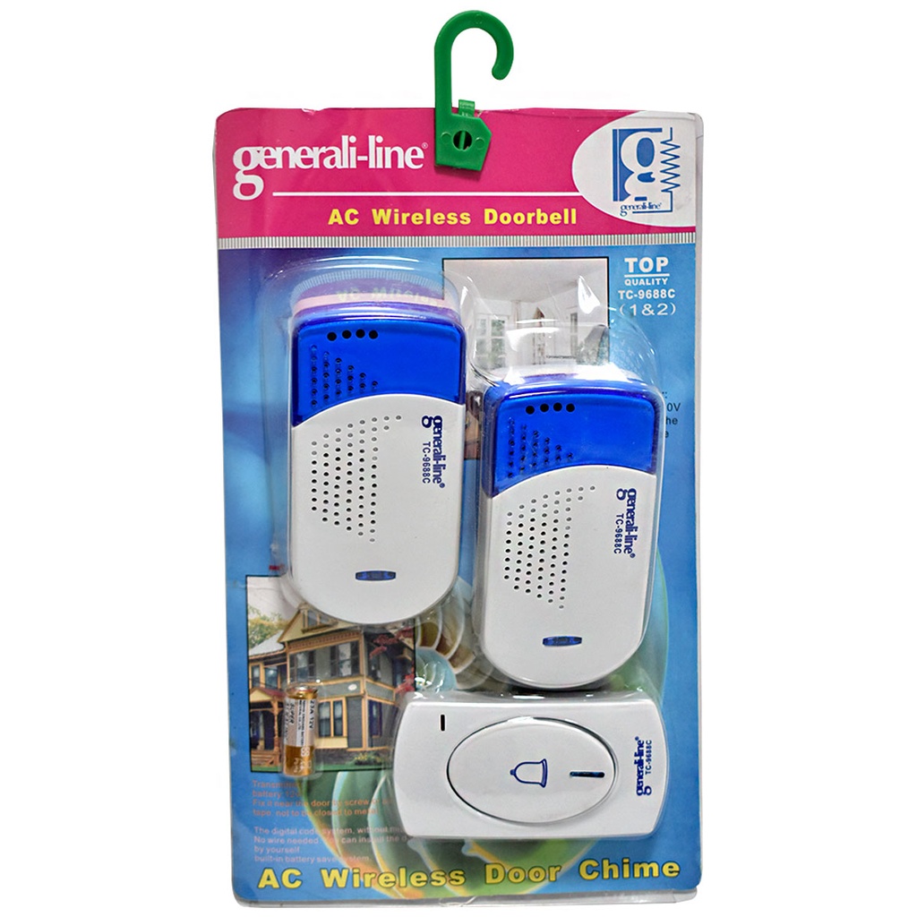 TIMBRE PARA PUERTAS INALAMBRICO 80MT GENERALI LINE | Litani Import Export